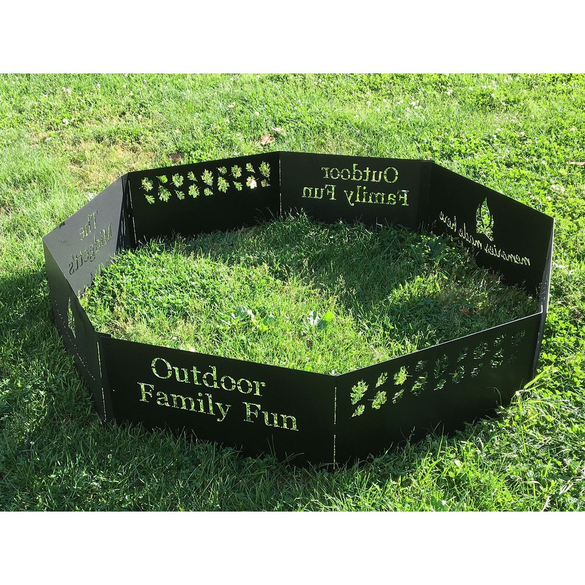 60 Inch Octagon Fire Ring Customized With Names Phrases or - Etsy