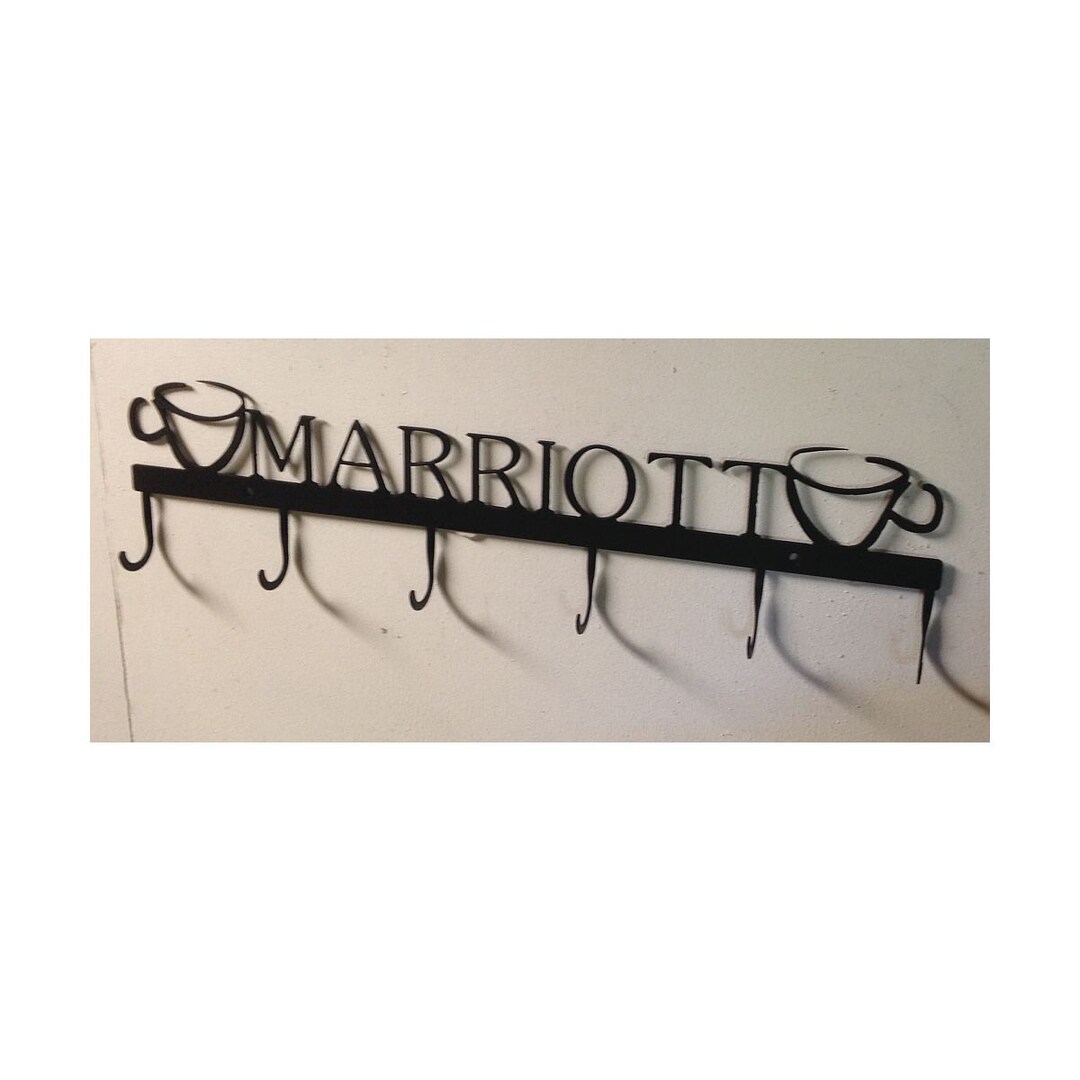 Coffee Cup Rack 6 Hook, Custom With Name in Print Font, 2 Cup - Etsy