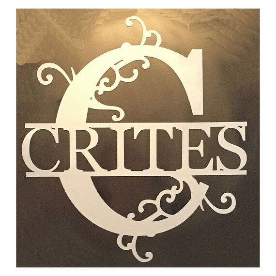 Split Monogram With Name | Etsy