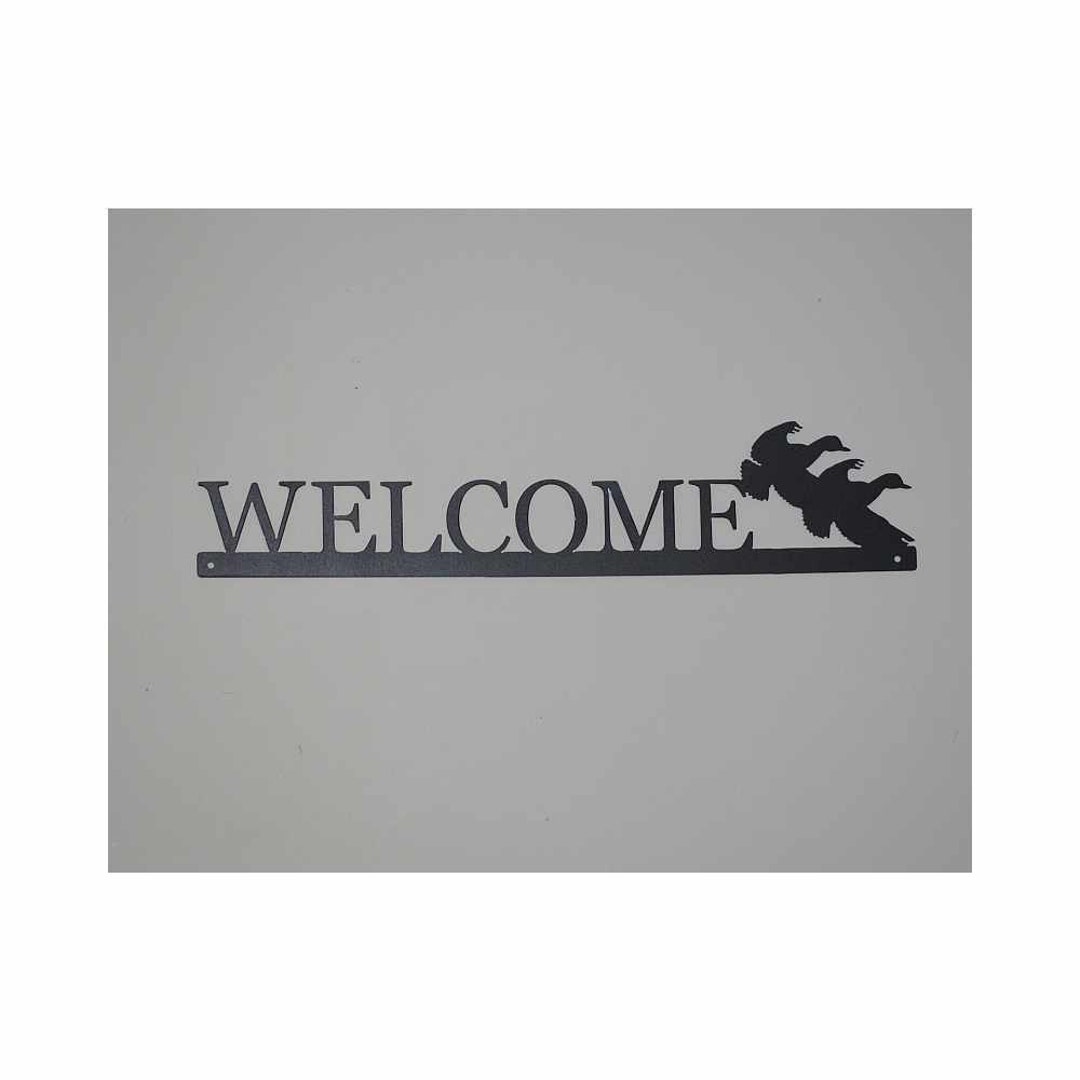 Welcome Sign, Flying Ducks - Etsy