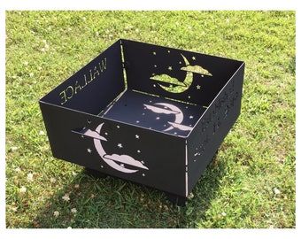 Fire Pit Customized With Names, Words, and Simple Images - Etsy