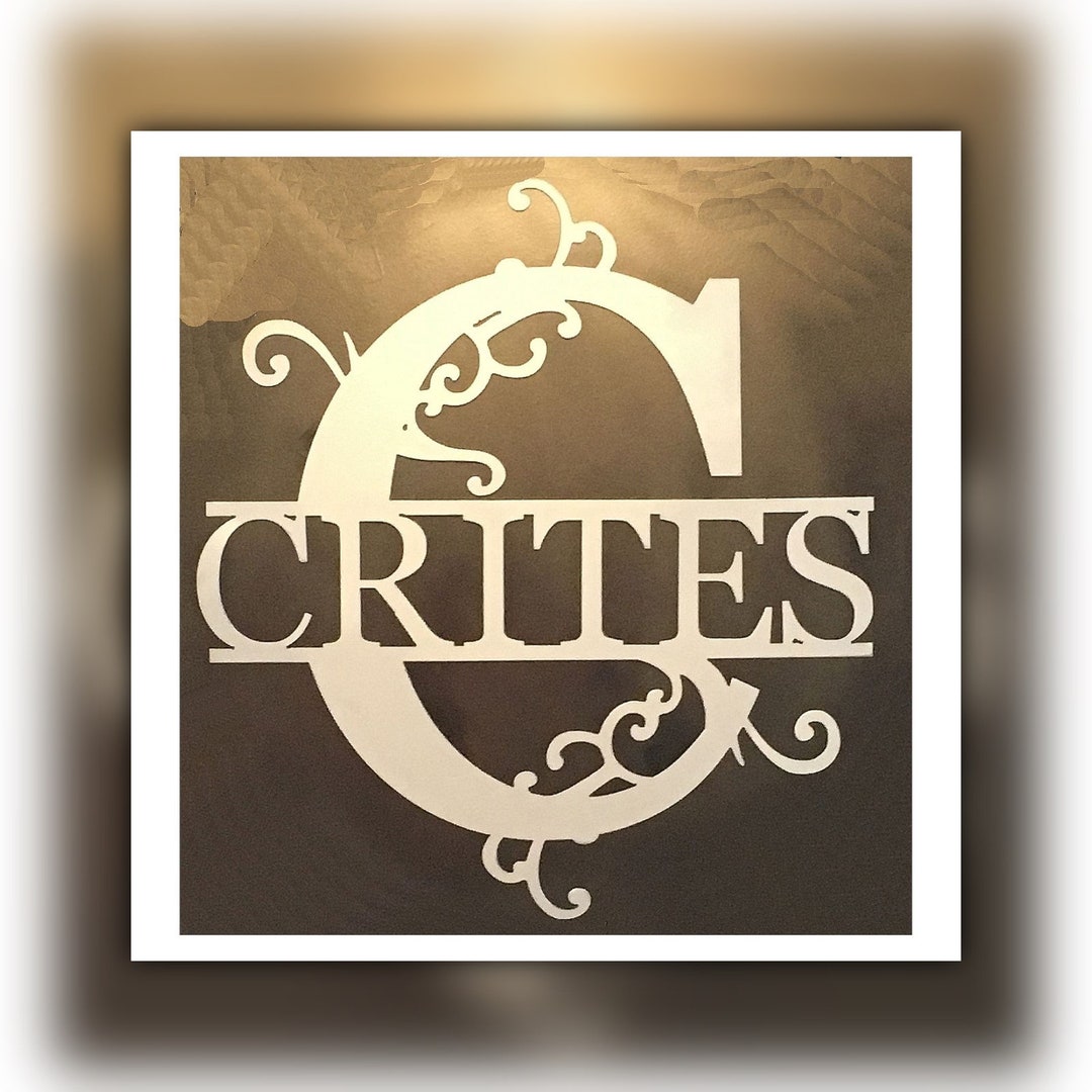 Split Monogram With Name - Etsy