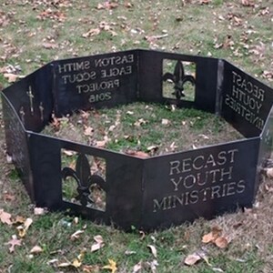 60 Inch Octagon Fire Ring Customized With Names, Phrases, or Images - Etsy