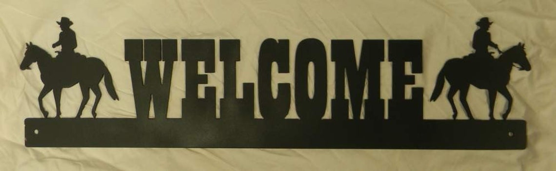 Western Welcome Sign Cowboys - Etsy