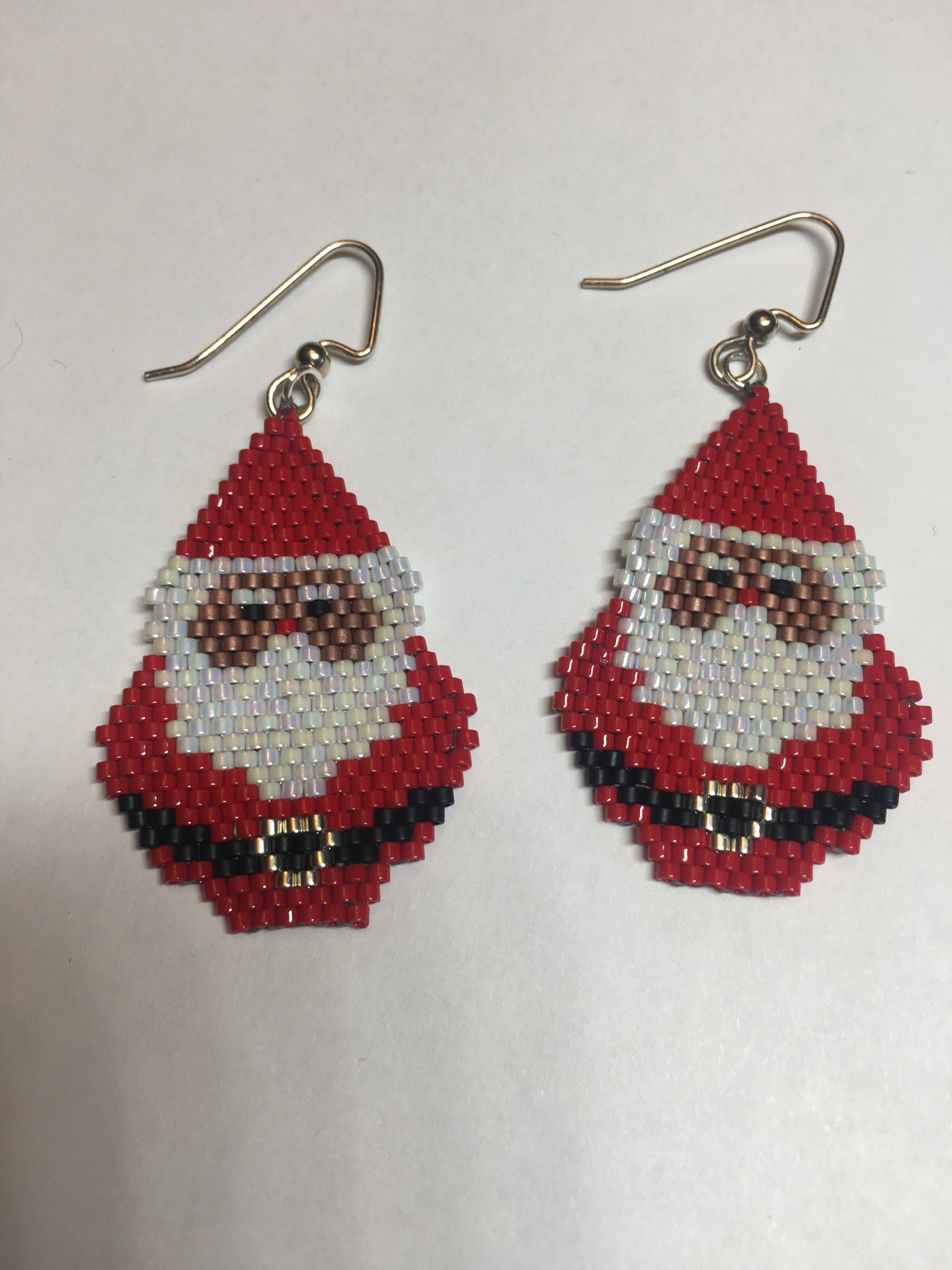 Santa Clause Beaded Earrings Tutorial