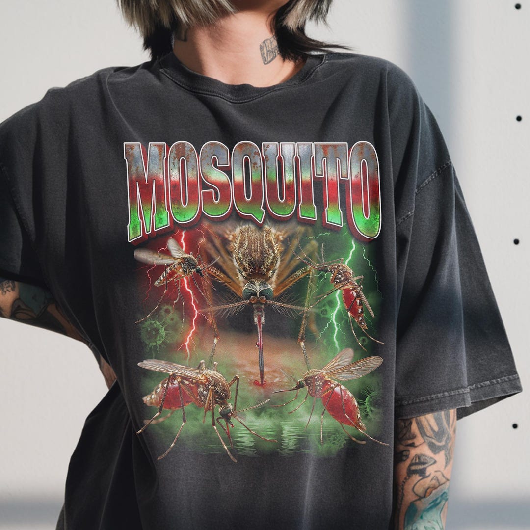 Vintage Mosquito Shirt, 90s Bootleg Rap Tee, Giant Pest Graphic, Retro ...