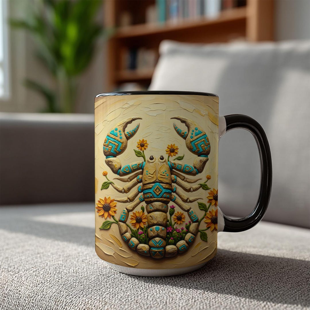 Tribal Scorpion Coffee Mug – Southwestern Desert Art Print - Etsy