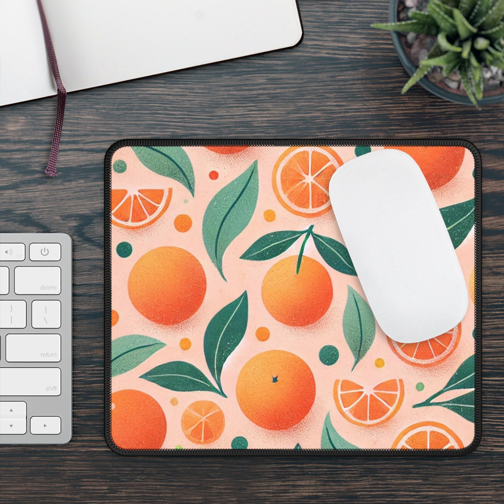 Orange Fruit Mouse Pad: Retro Citrus Office Decor - Etsy