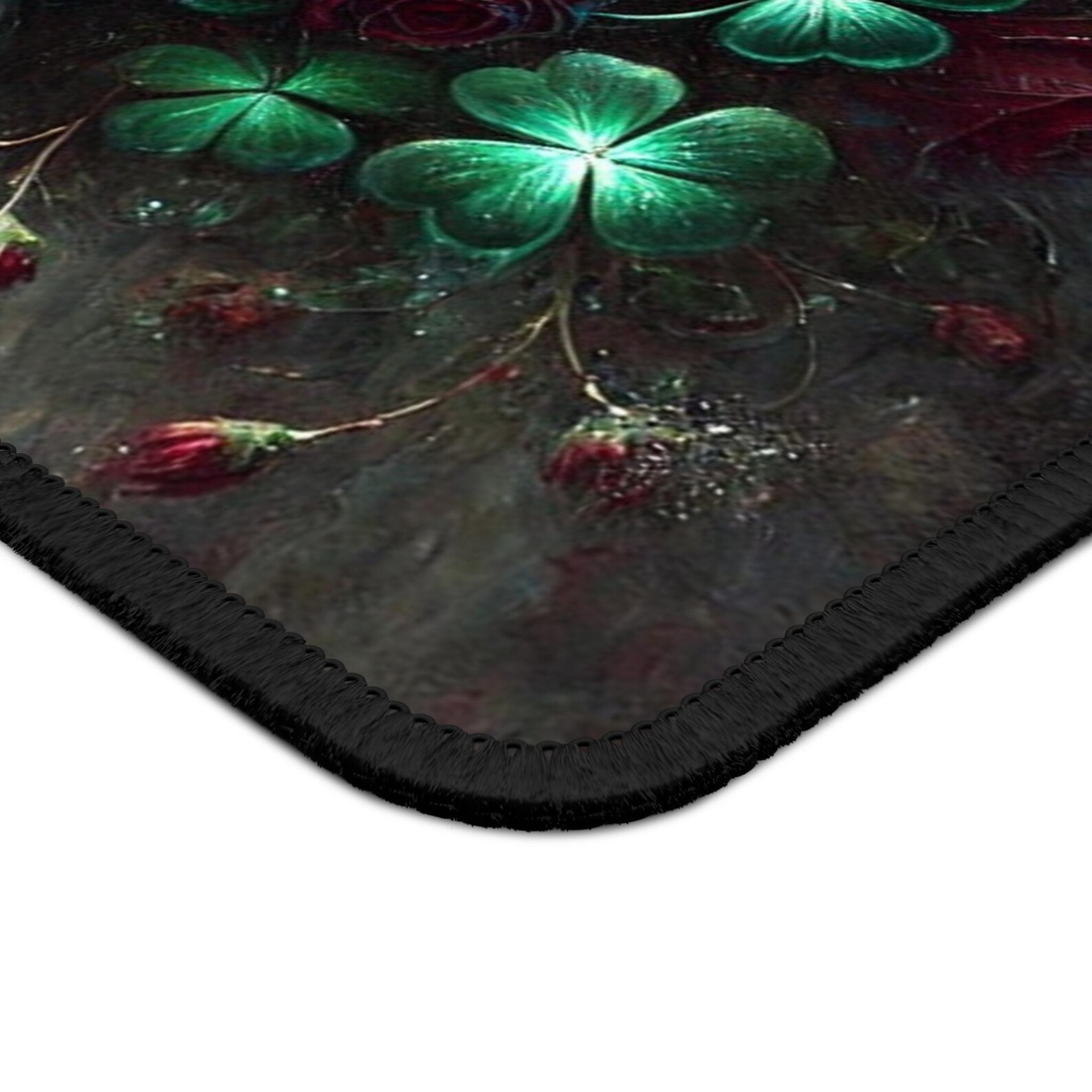 Gothic Rose Shamrock Mouse Pad: Irish Floral Desk Mat - Etsy