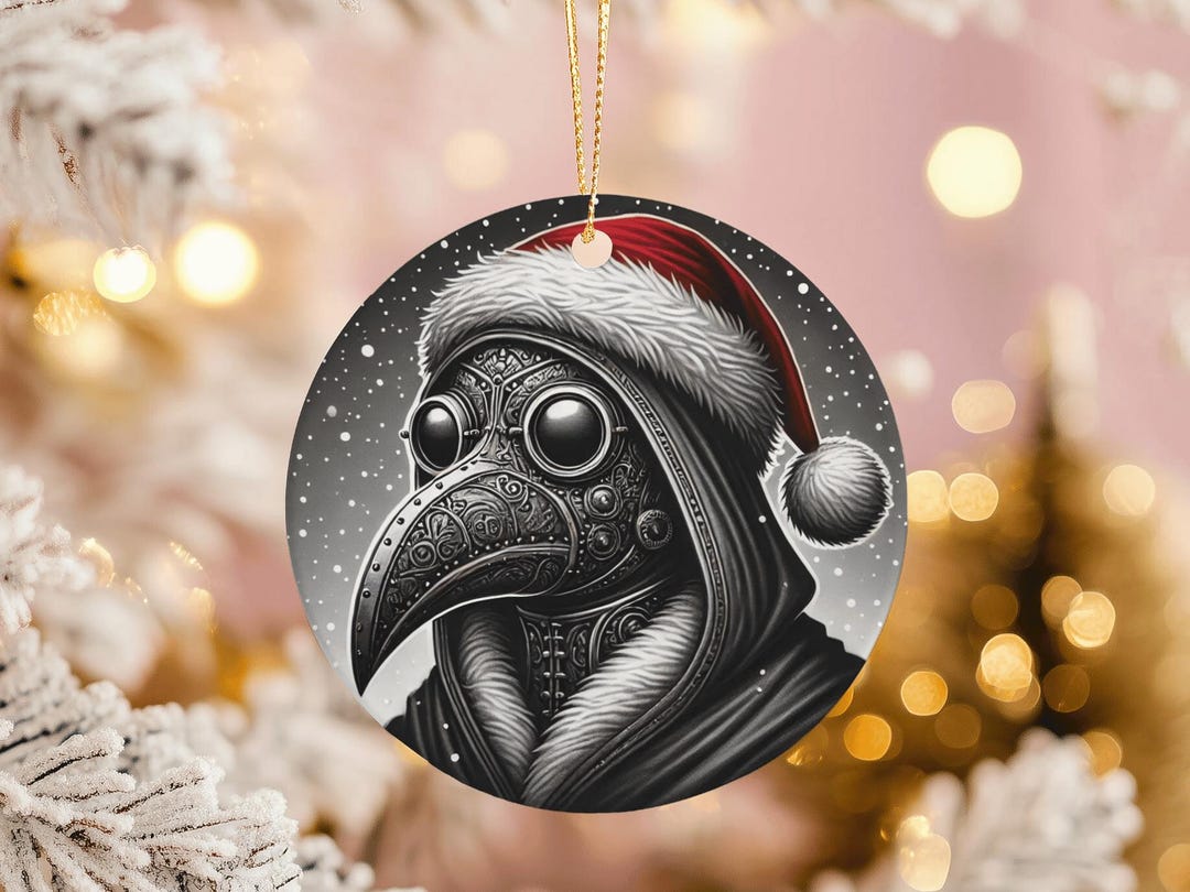 Plague Doctor Santa Gothic Christmas Ornament Dark Horror Holiday Decor ...