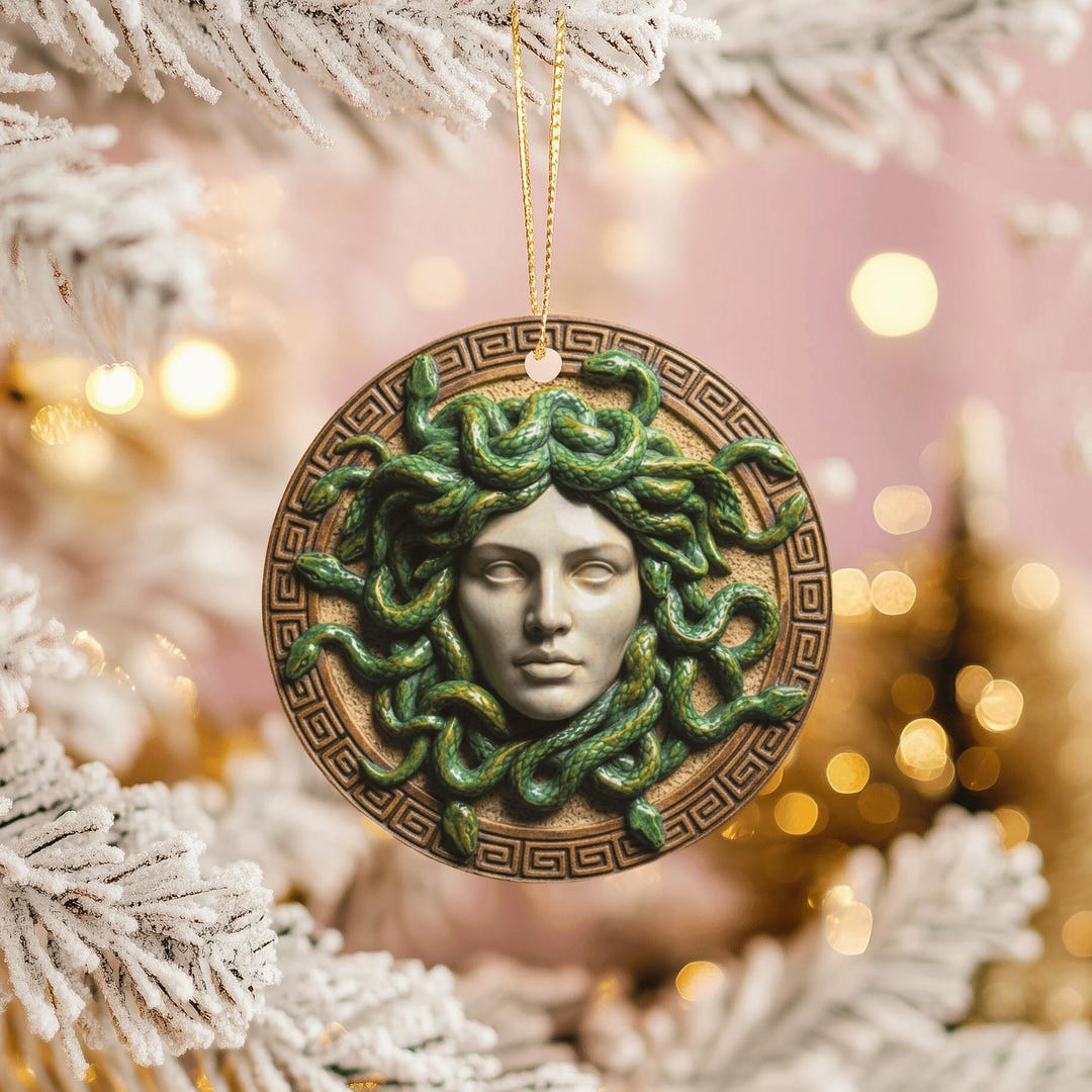 Medusa Ornament Greek Mythology Decor Gorgon Snake Hair Art Pagan Gift ...