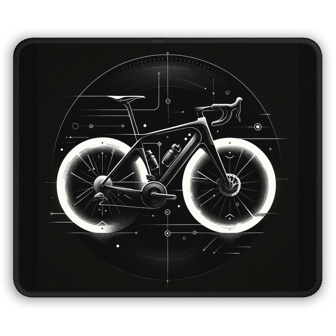 Futuristic Bicycle Mouse Pad Cycling Desk Mat Modern Tech Bike Design ...