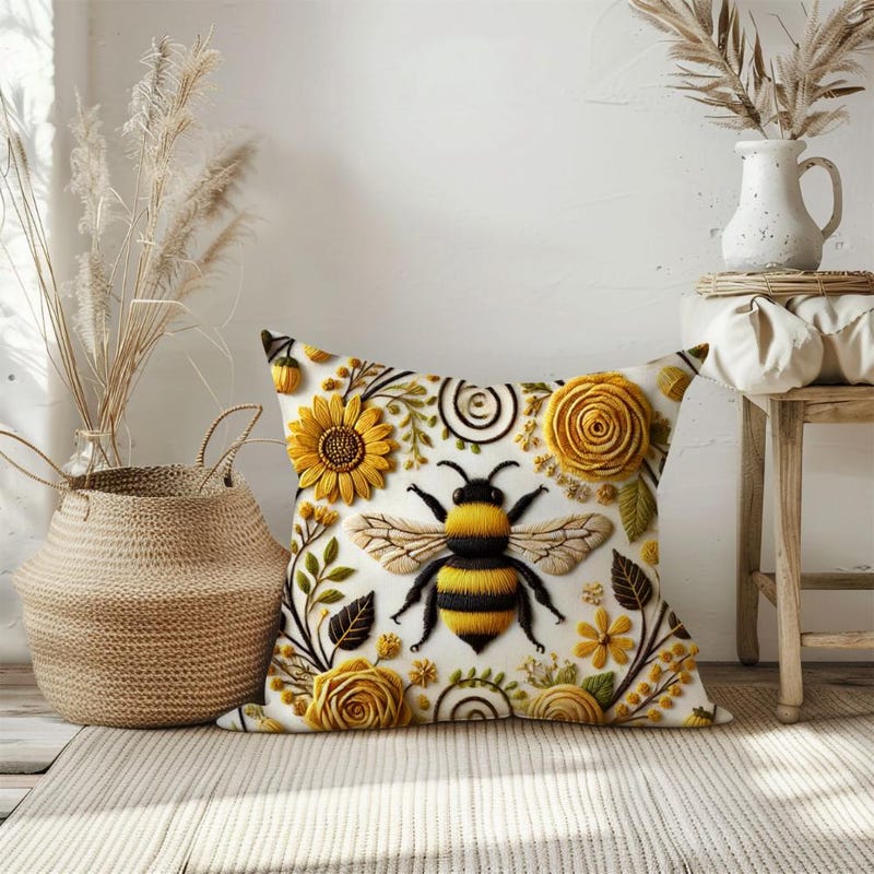 Bee Pillow - Etsy