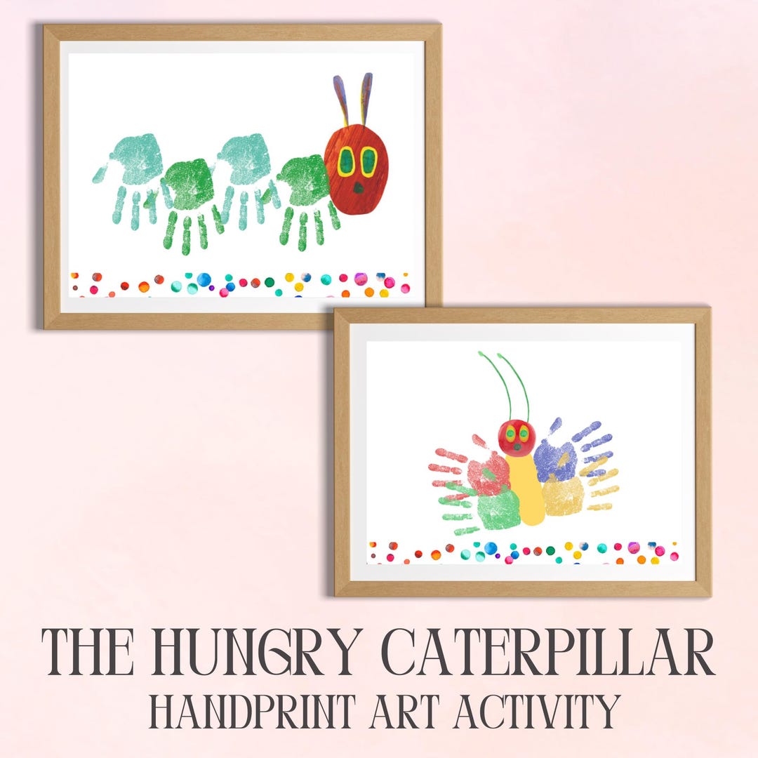 The Very Hungry Caterpillar / Handprint Footprint Art Craft / Kids ...