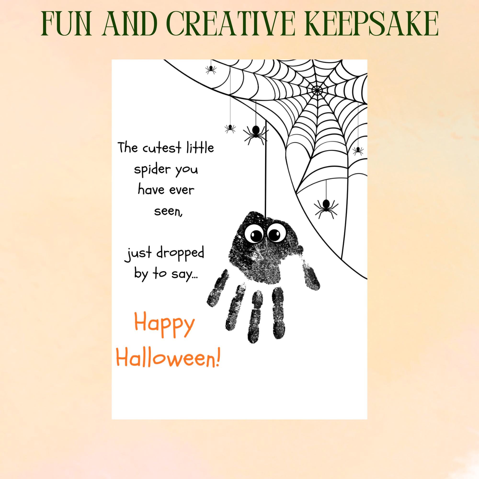 Halloween Spider Handprint Art / Printable Cute Craft for Halloween ...