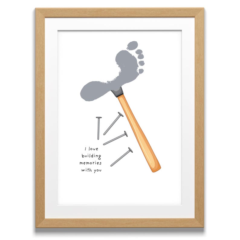 I Love Building Memories With You / Footprint Art / Printable Gift ...