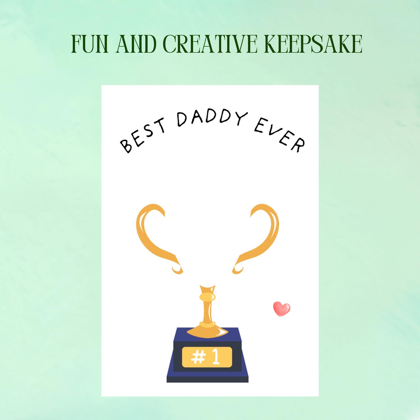 Best Daddy Ever / Trophy No # 1 Handprint Art Craft / Champion ...