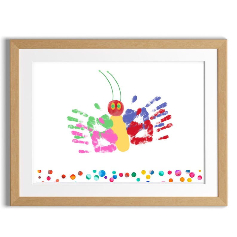 The Very Hungry Caterpillar Butterfly / Hand/footprint Art Craft / Kids ...