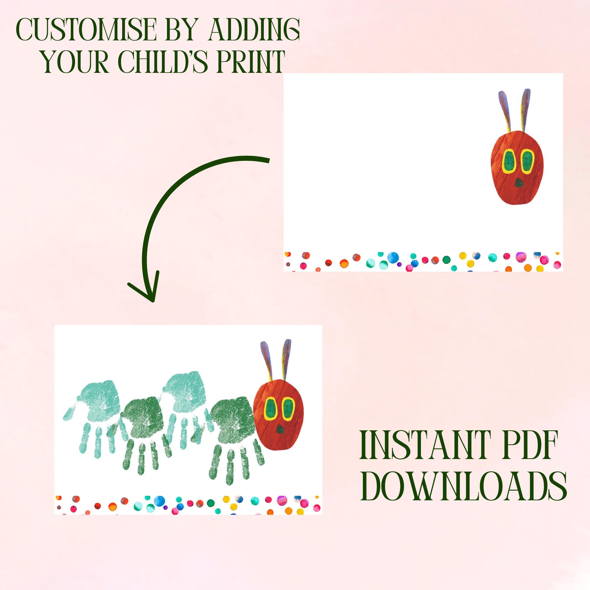 The Very Hungry Caterpillar / Handprint Footprint Art Craft / Kids ...