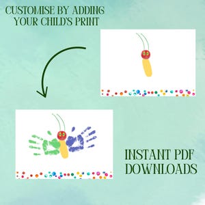 The Very Hungry Caterpillar Butterfly / Hand/footprint Art Craft / Kids ...