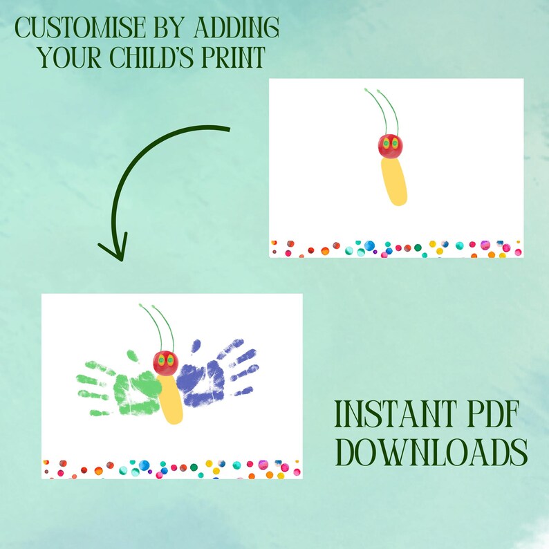 The Very Hungry Caterpillar Butterfly / Hand/footprint Art Craft / Kids ...