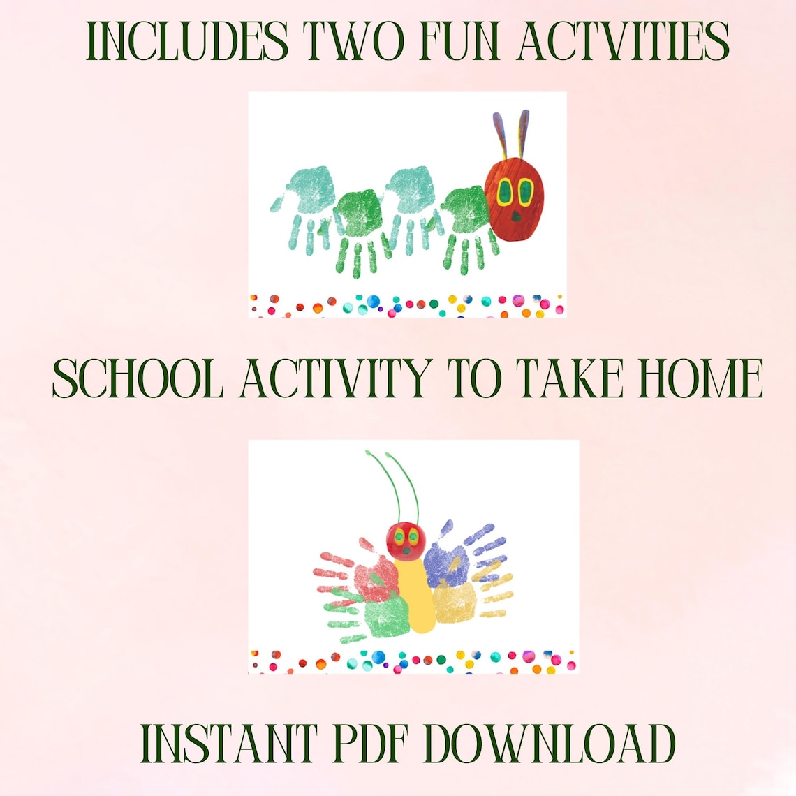 The Very Hungry Caterpillar / Handprint Footprint Art Craft / Kids ...