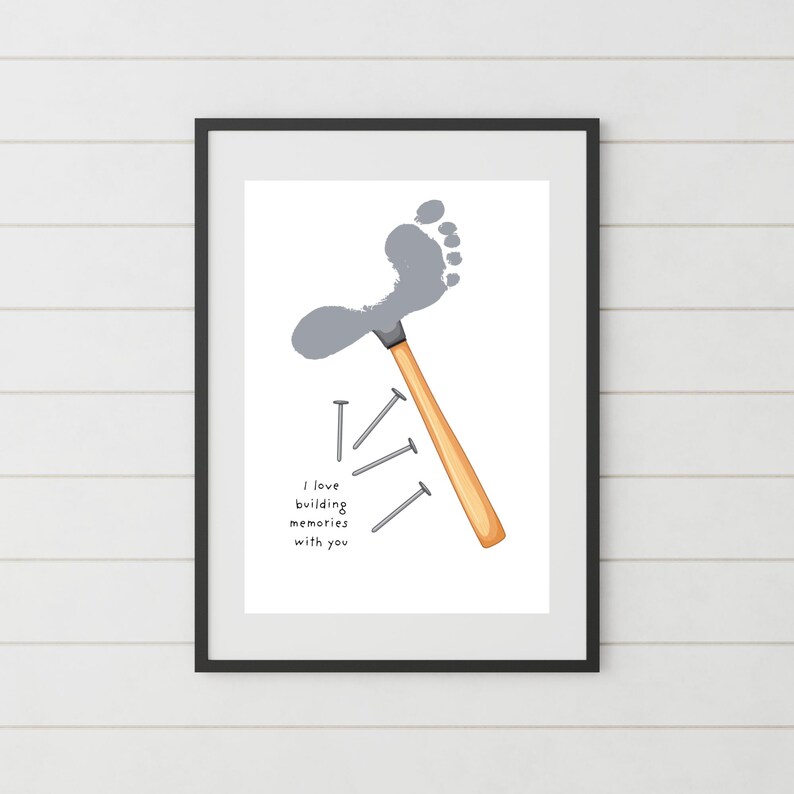 I Love Building Memories With You / Footprint Art / Printable Gift ...