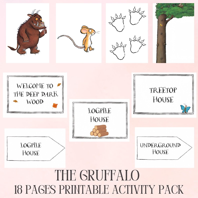 The Gruffalo Printable Pack / Kids Birthday Party Decor / Character ...