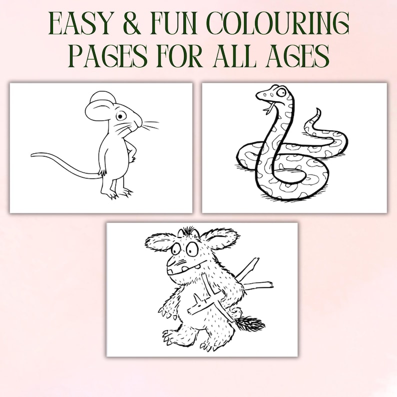 The Gruffalo and Friends Colouring Pages / Home Art Craft / Kids ...