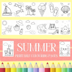 Summer Coloring Pack Printable for Kids | Easy Fall Pages for Toddlers ...