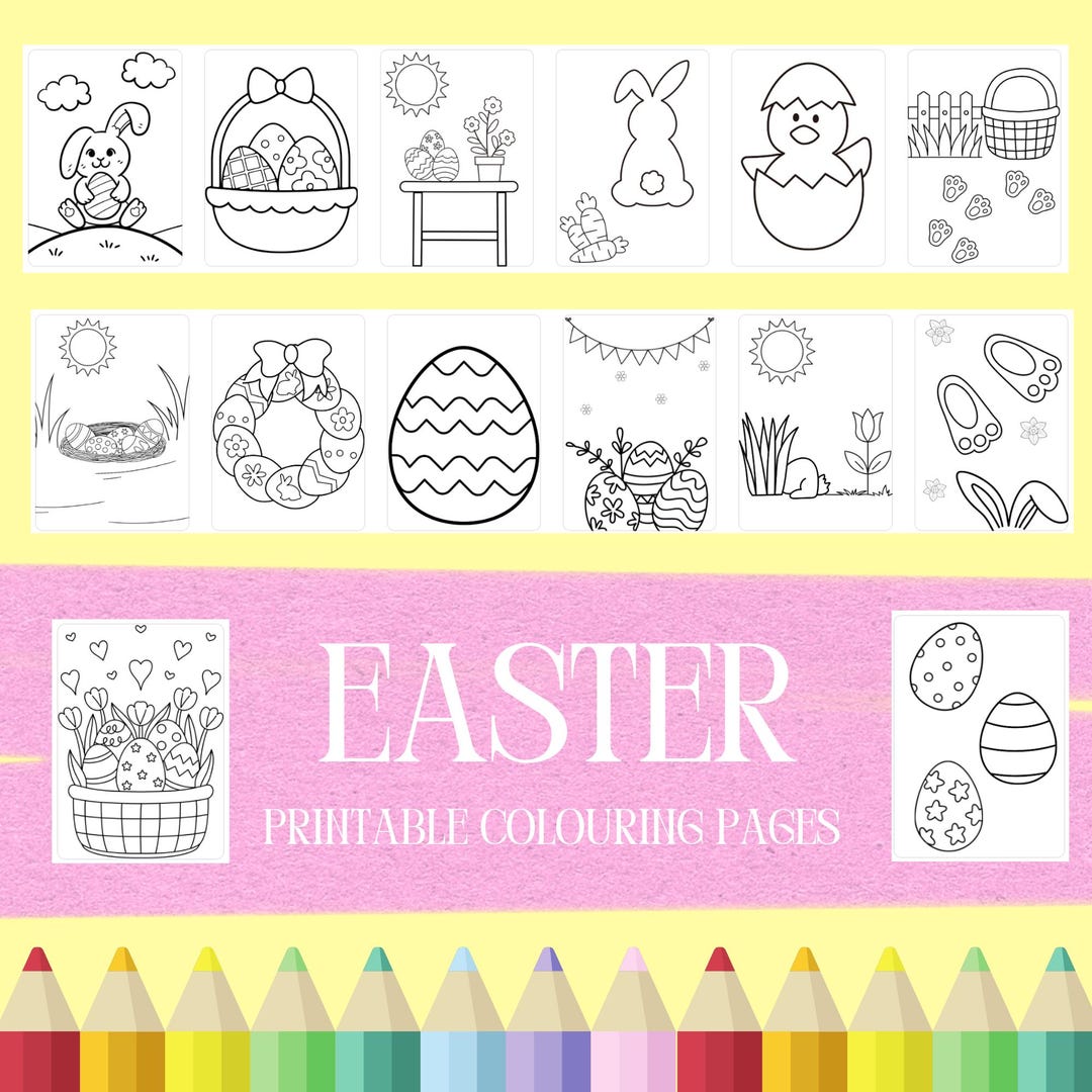 Easter Coloring Pack Printable for Kids | Fun & Easy Pages for Toddlers ...