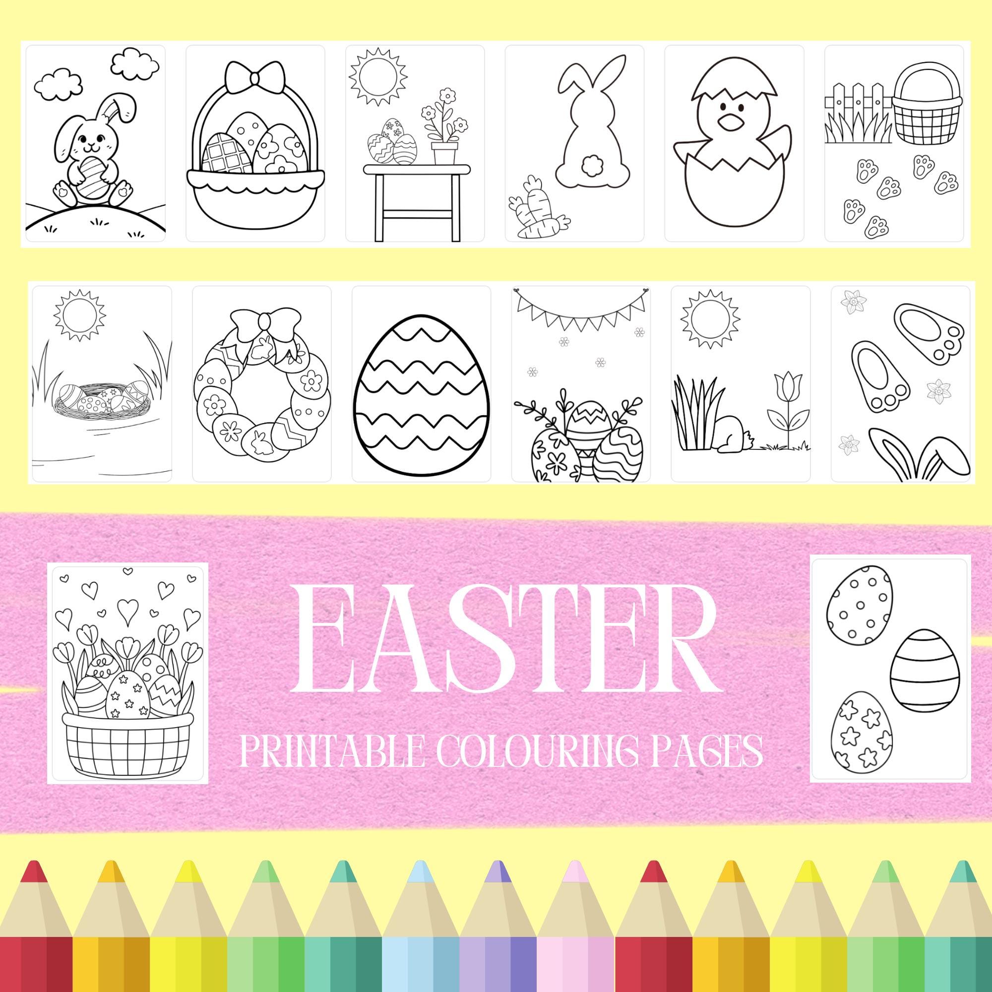 Easter Coloring Pack Printable for Kids | Fun & Easy Pages for Toddlers ...