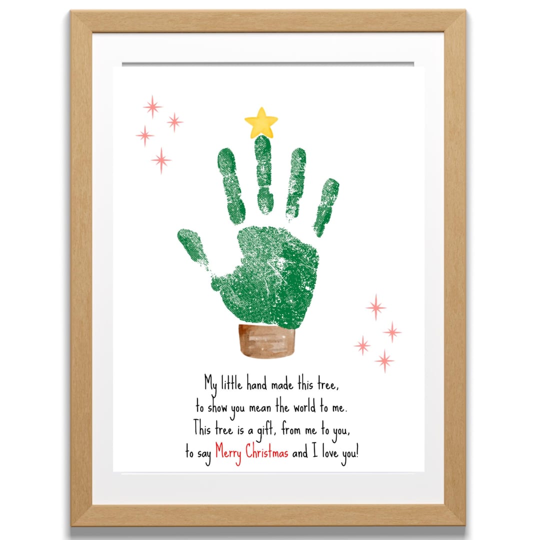 Christmas Tree Handprint Art / Printable Cute Craft for Christmas ...