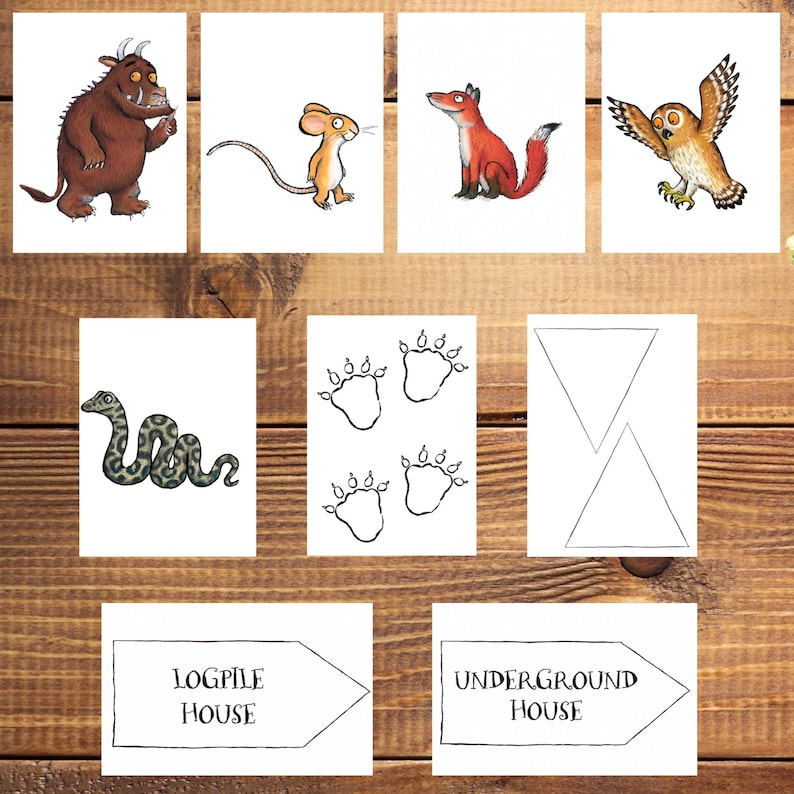 The Gruffalo Printable Pack / Kids Birthday Party Decor / Character ...