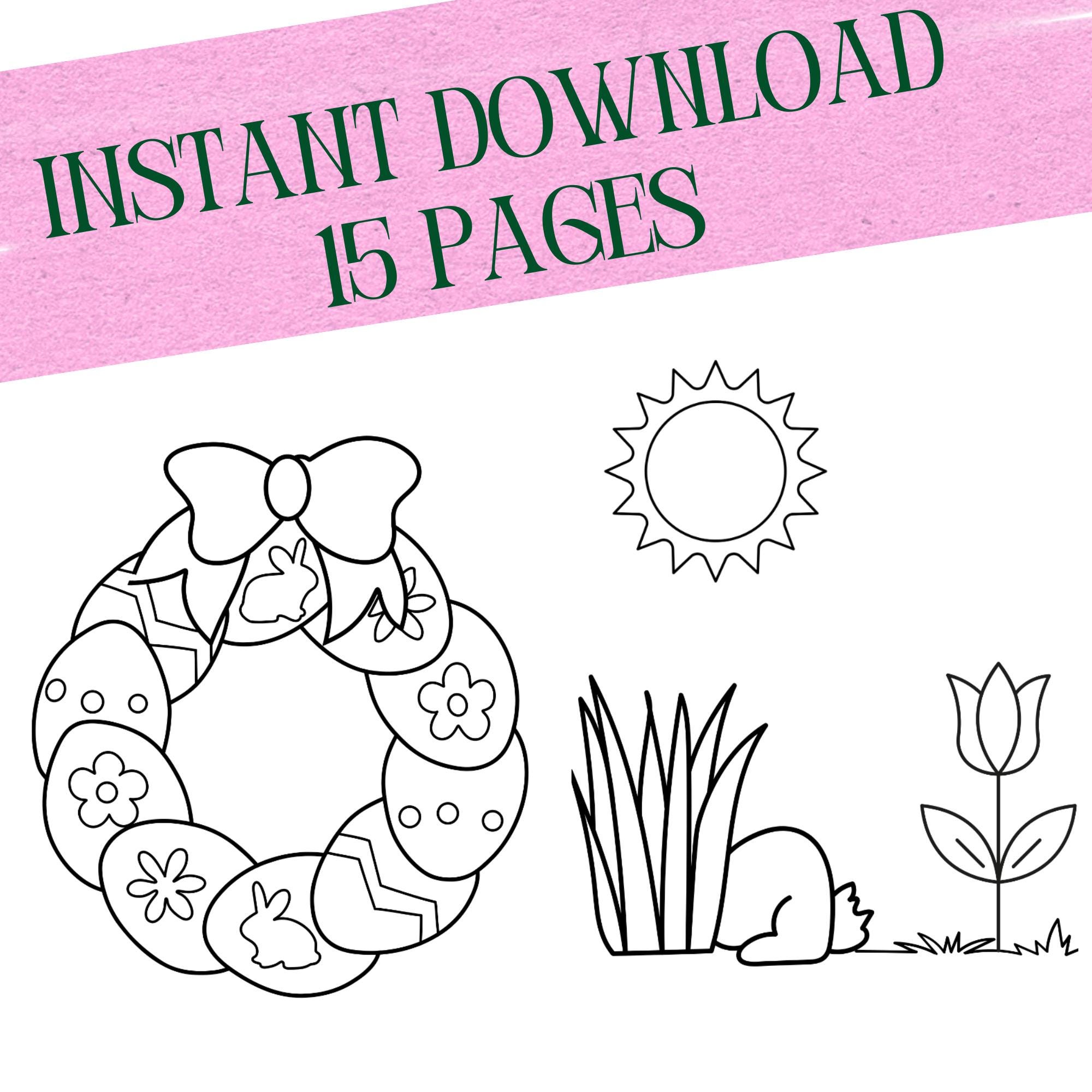 Easter Coloring Pack Printable for Kids | Fun & Easy Pages for Toddlers ...