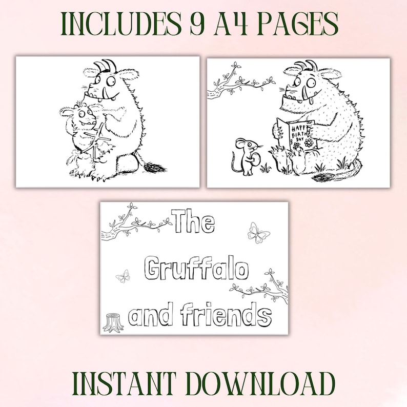 The Gruffalo and Friends Colouring Pages / Home Art Craft / Kids ...