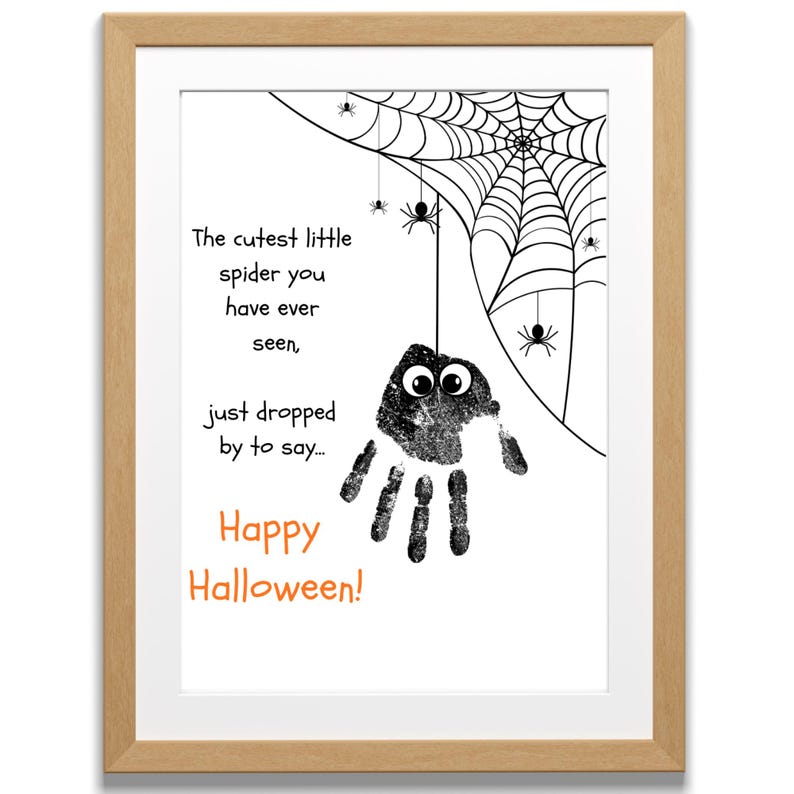 Halloween Spider Handprint Art / Printable Cute Craft for Halloween ...