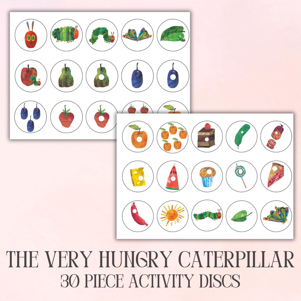 The Very Hungry Caterpillar Activity Discs / Home School Activity ...