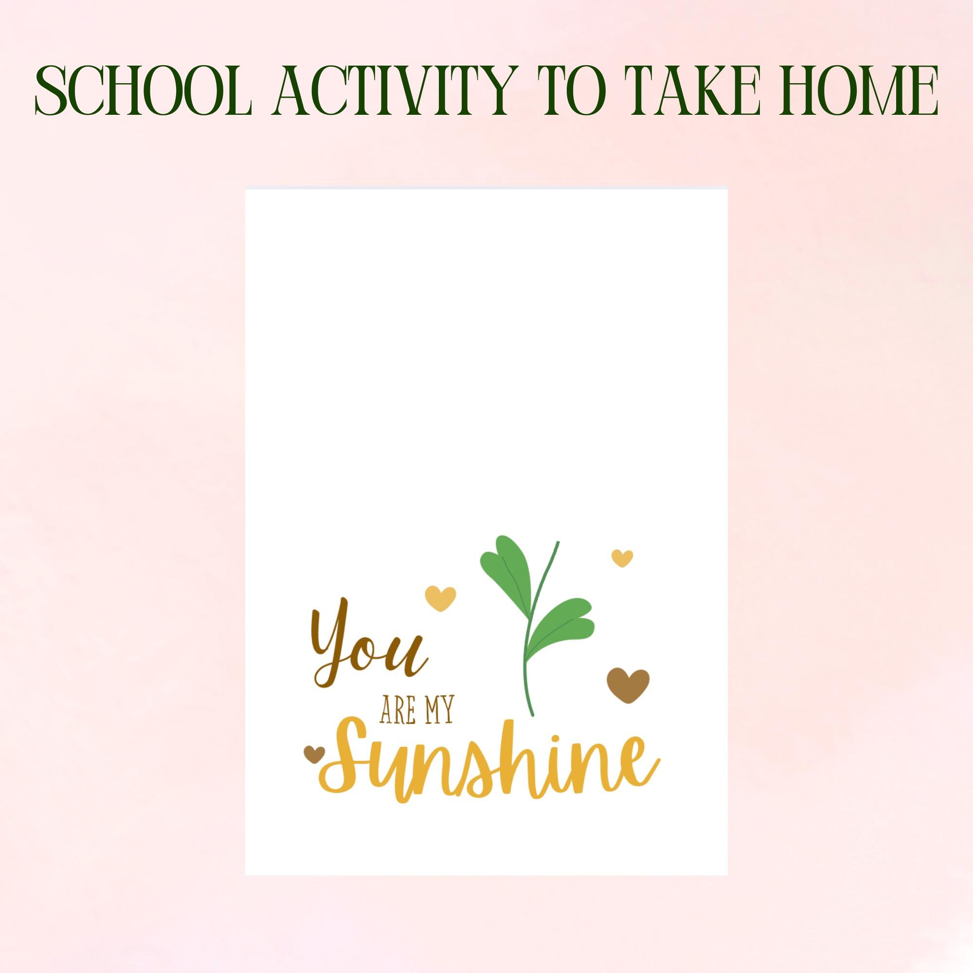 You Are My Sunshine Handprint Craft Art / Sun Flower Print / Baby ...