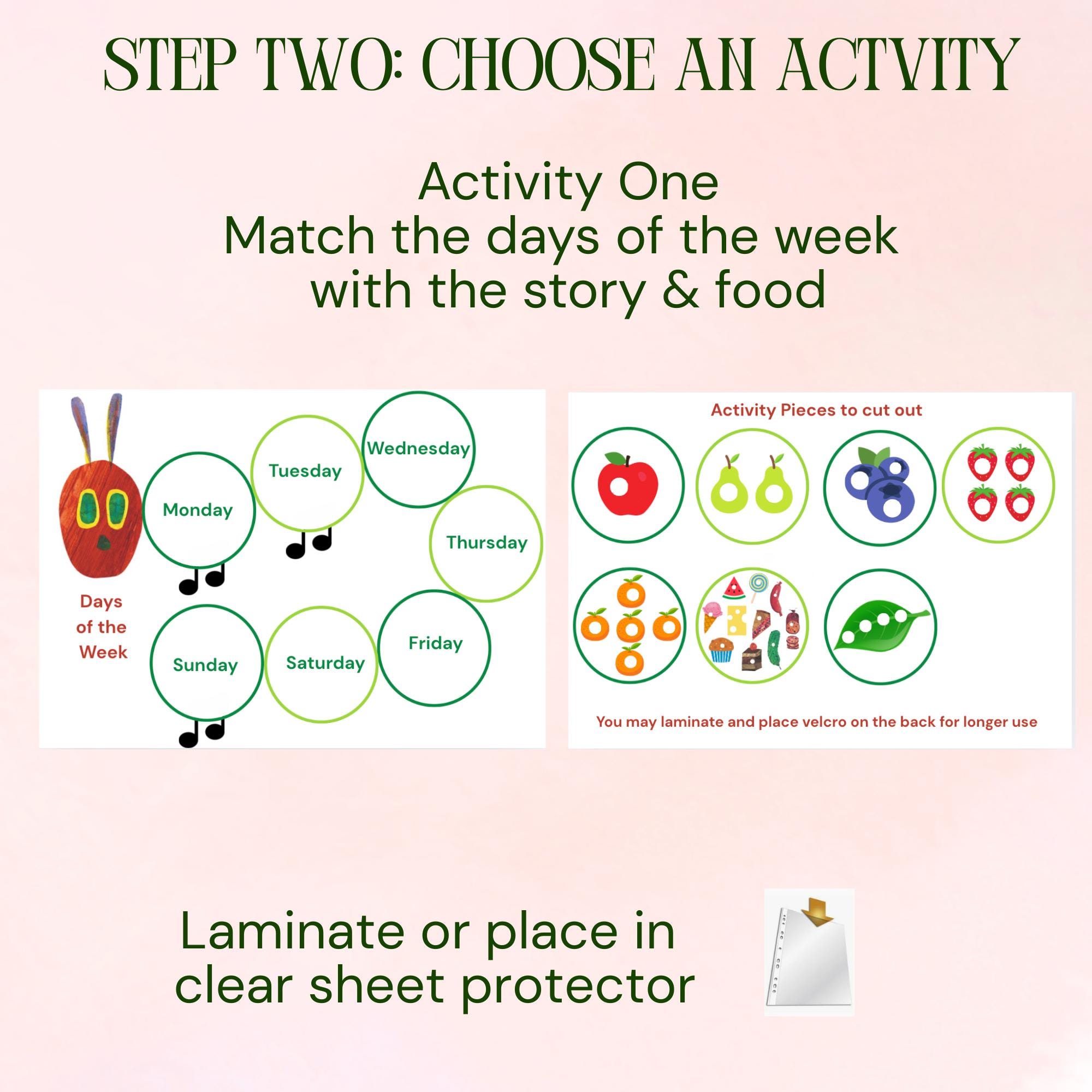 The Very Hungry Caterpillar Activity Sheets / Days of the Week ...
