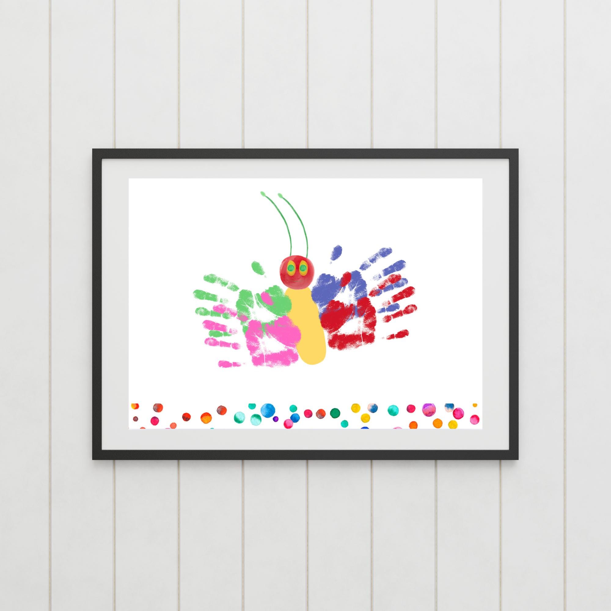 The Very Hungry Caterpillar Butterfly / Hand/footprint Art Craft / Kids ...