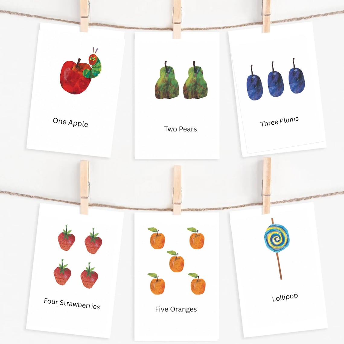 The Very Hungry Caterpillar Flashcards / School Classroom Activity ...