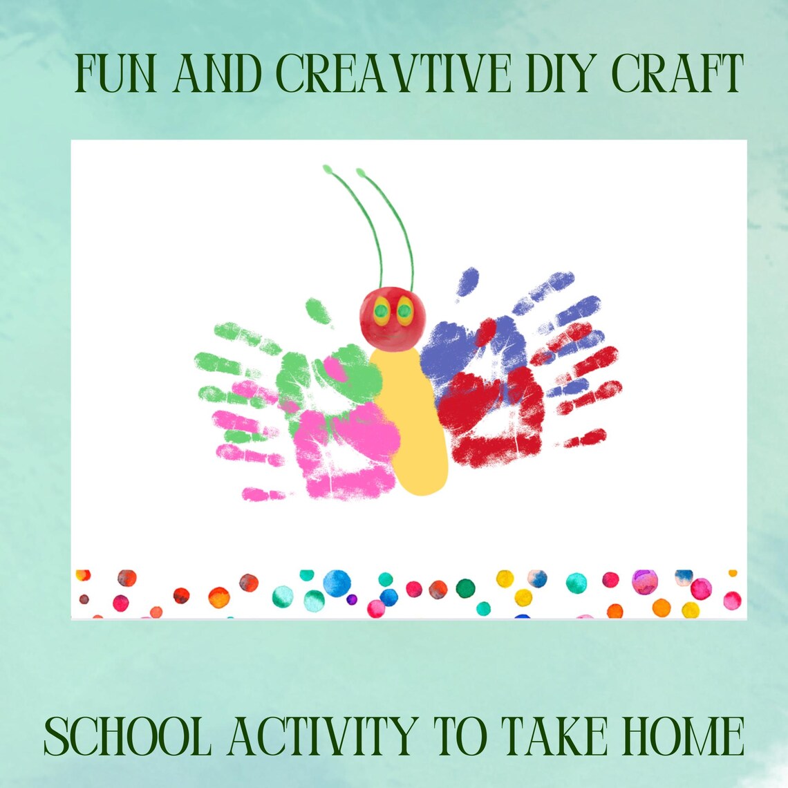 The Very Hungry Caterpillar Butterfly / Hand/footprint Art Craft / Kids ...