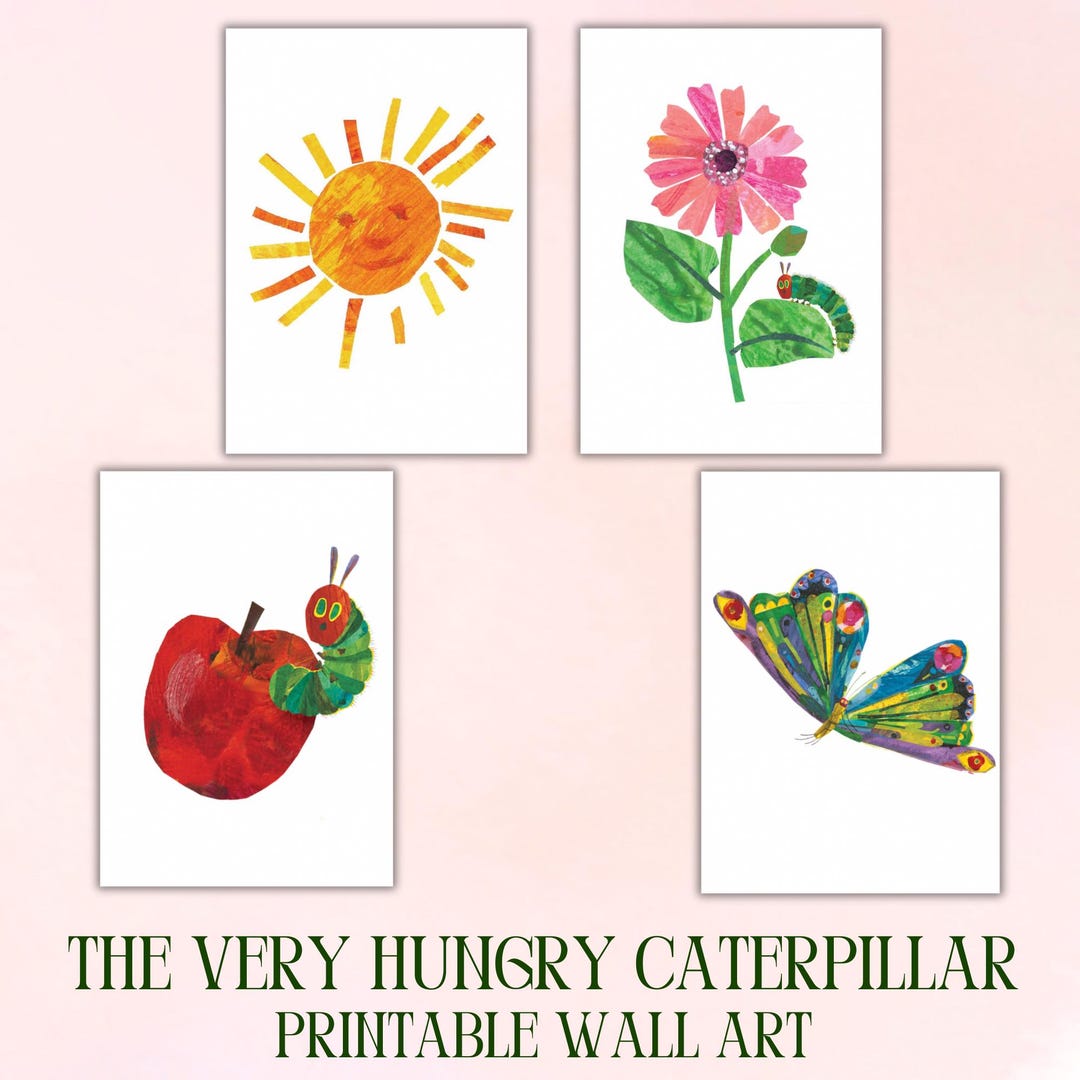 The Very Hungry Caterpillar Printable Wall Art / Nursery Baby Kids ...