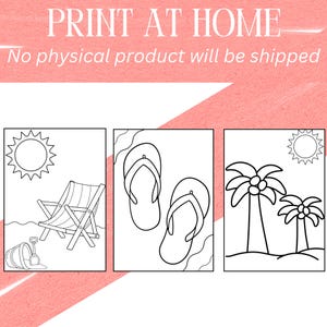 Summer Coloring Pack Printable for Kids | Easy Fall Pages for Toddlers ...