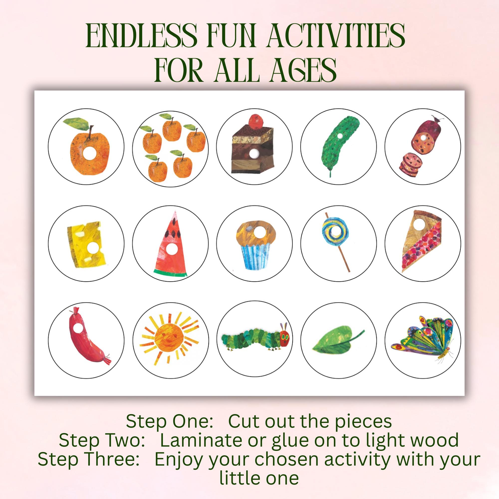 The Very Hungry Caterpillar Activity Discs / Home School Activity ...