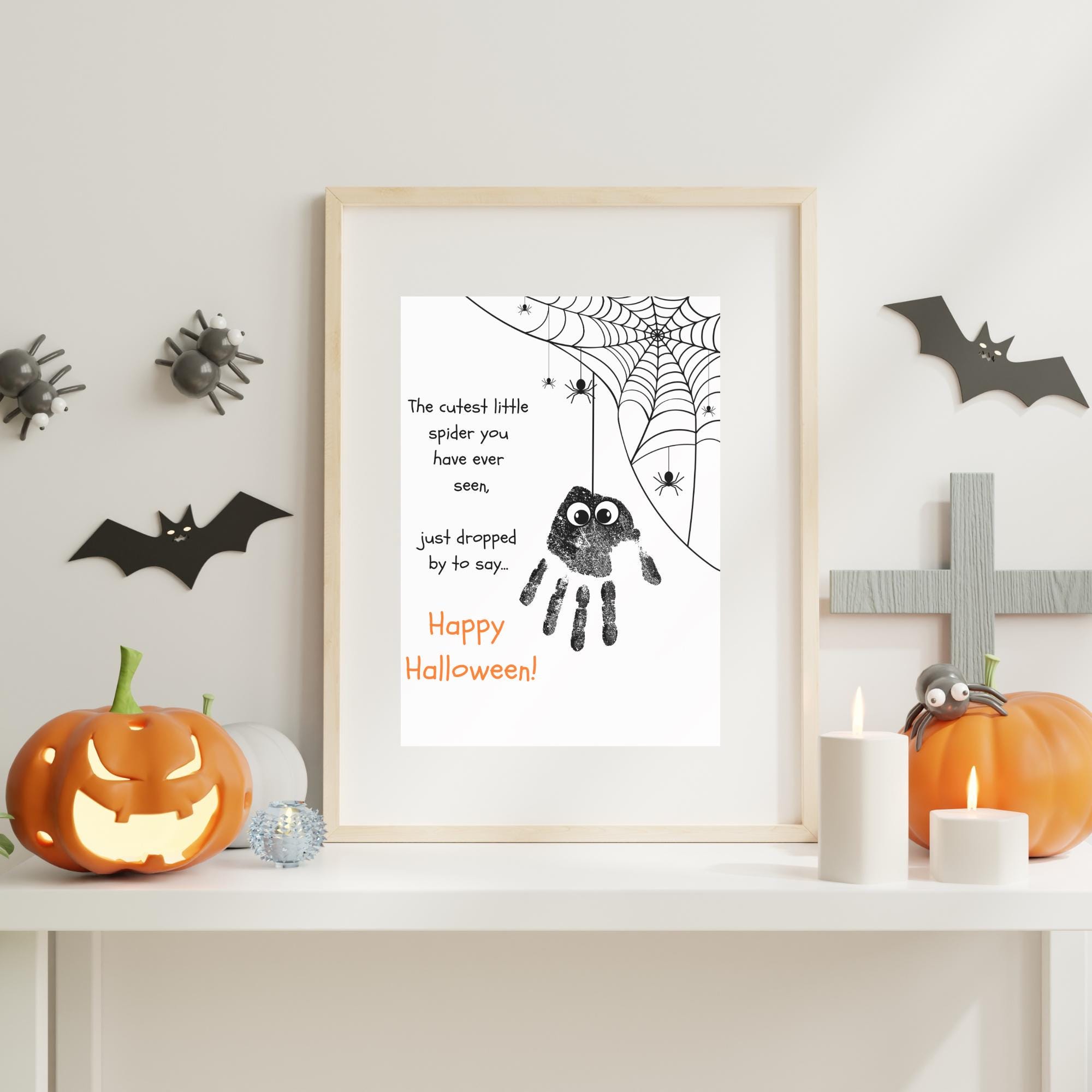 Halloween Spider Handprint Art / Printable Cute Craft for Halloween ...