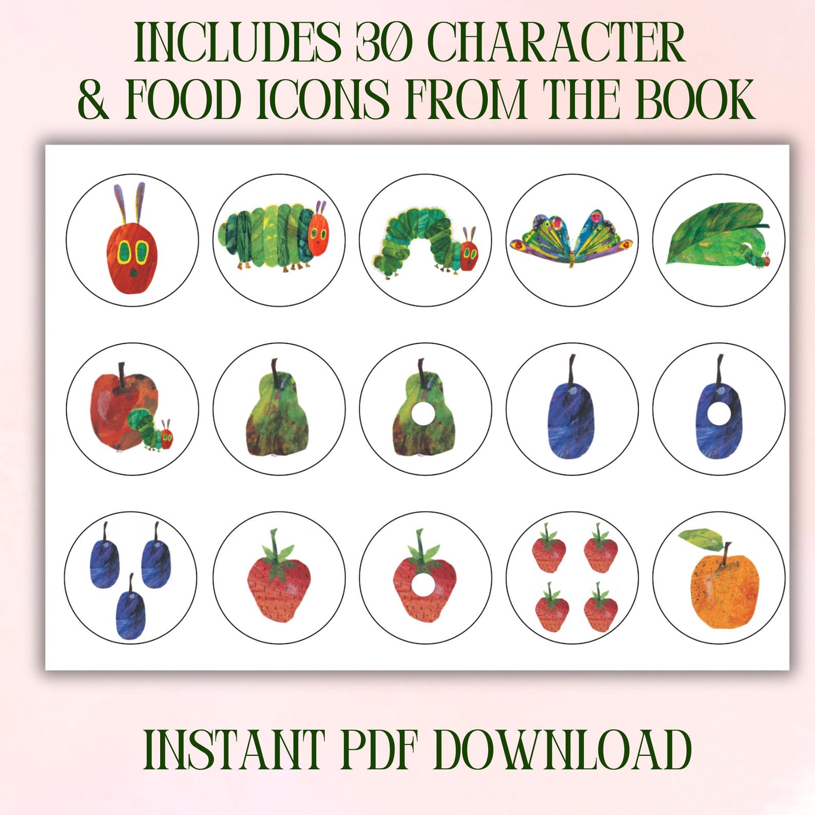 The Very Hungry Caterpillar Activity Discs / Home School Activity ...