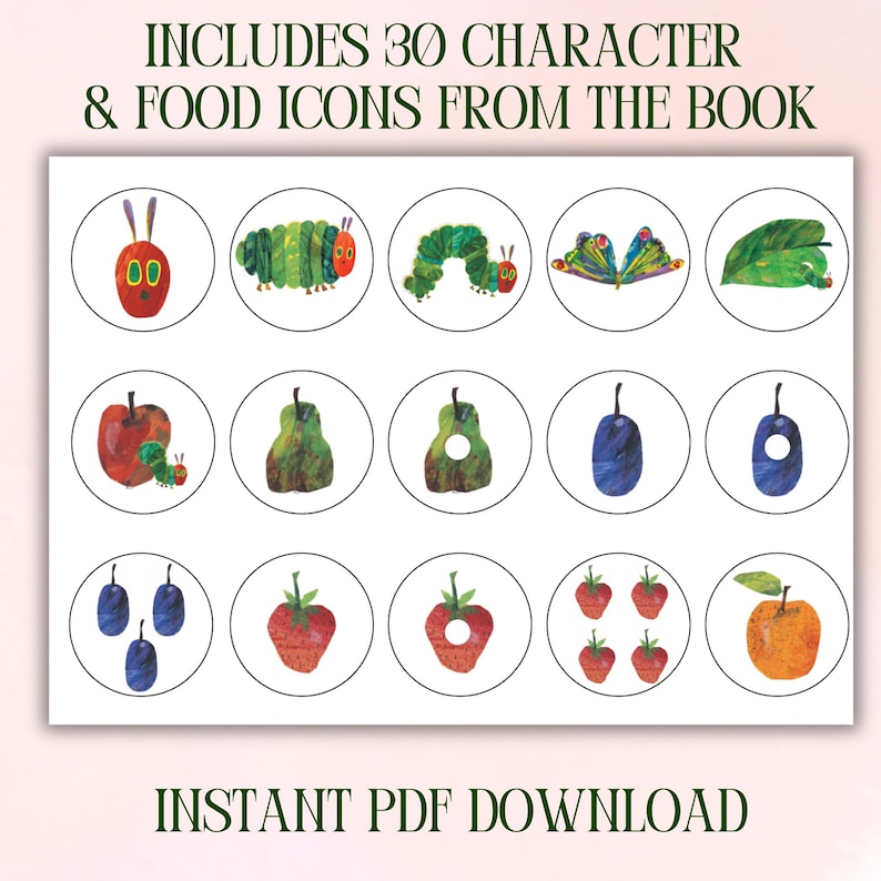 The Very Hungry Caterpillar Activity Discs / Home School Activity ...