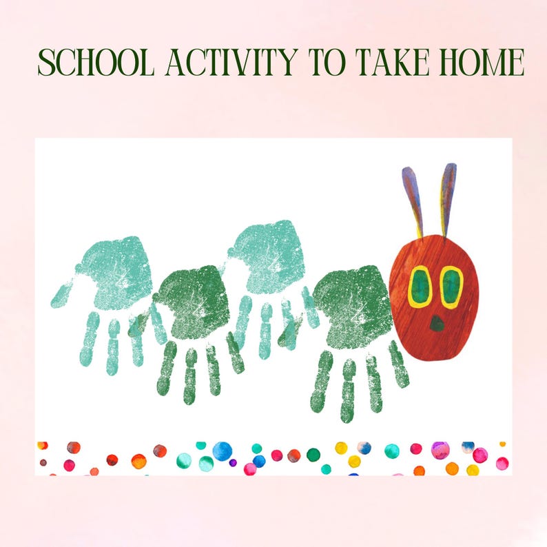 The Very Hungry Caterpillar / Handprint Footprint Art Craft / Kids ...